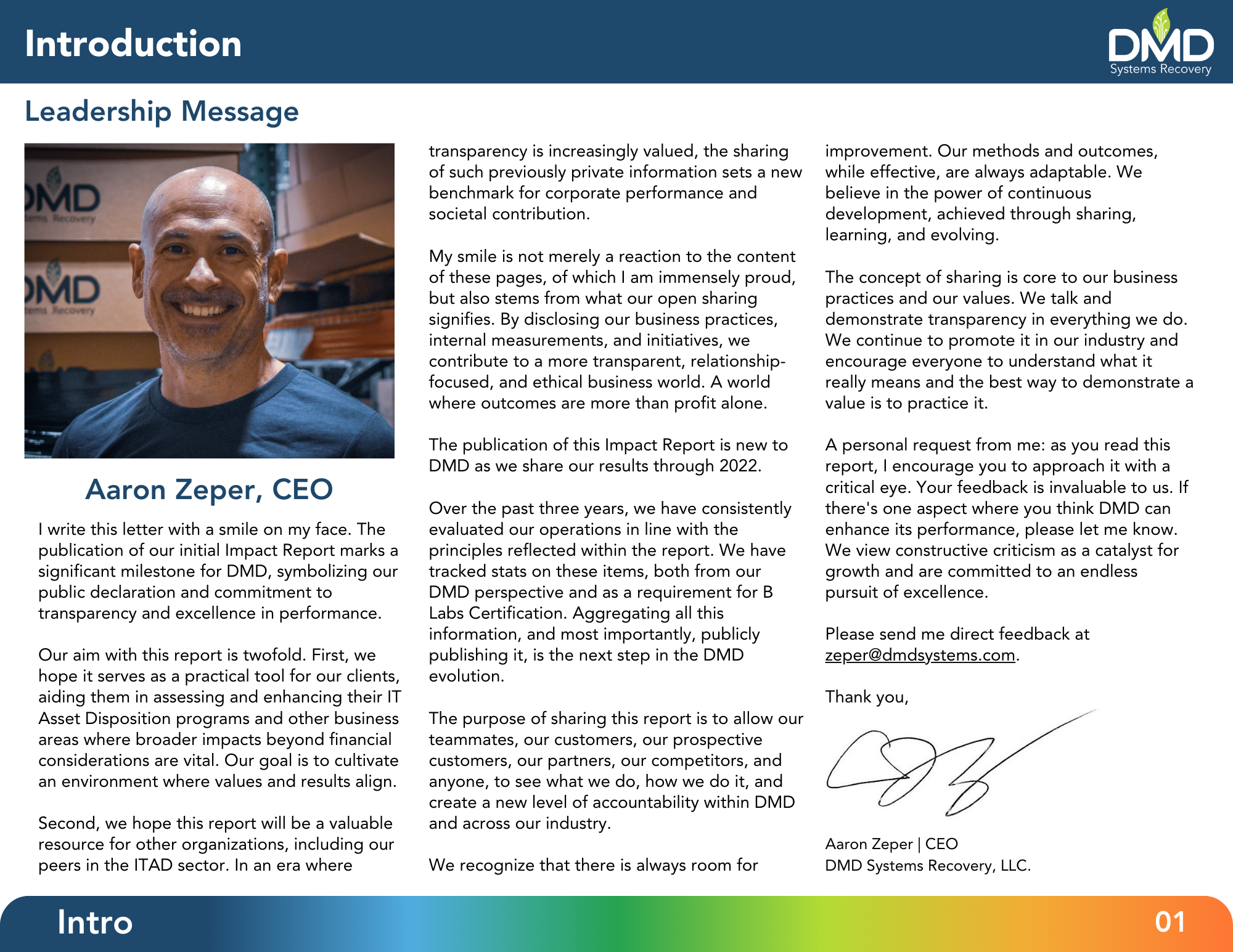 DMD Systems Recovery, LLC. Releases Its 2022 Impact Report